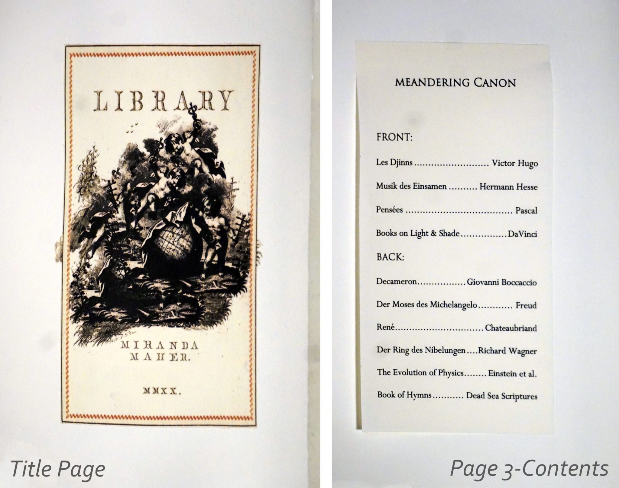 Miranda Maher, "Library (Meandering Canon)" - The MCBA Prize